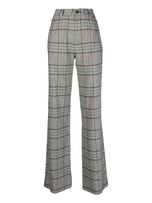 VIVIENNE WESTWOOD Ray Tartan Check-pattern Trousers - Blue