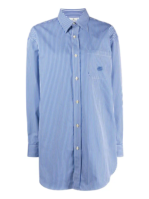 Etro Striped Cotton Shirt - Blue