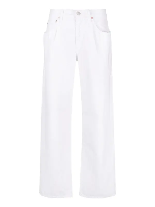 AGOLDE Fusion Low-rise Straight Leg Jeans - White
