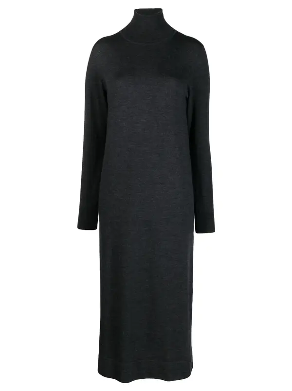P.a.r.o.s.h Roll-neck Long-sleeved Dress - Grey