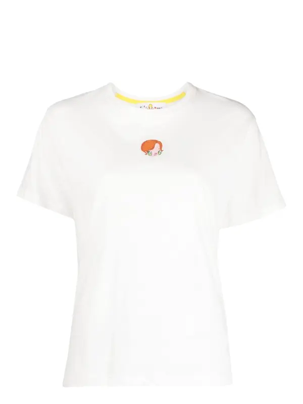 Mira Mikati Logo-embroidered T-shirt - White