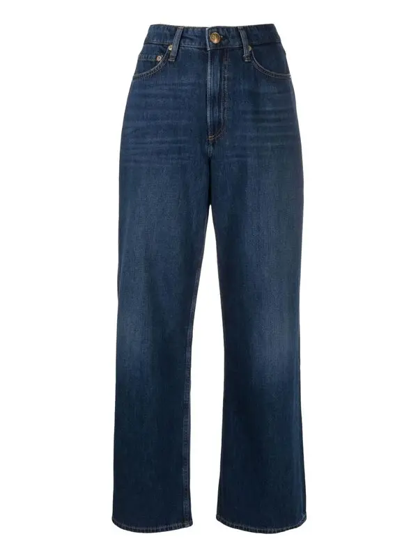 Rag & Bone Mid-rise Wide-leg Jeans - Blue