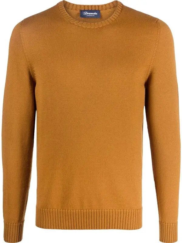 DRUMOHR Crew-neck Merino Jumper - Orange