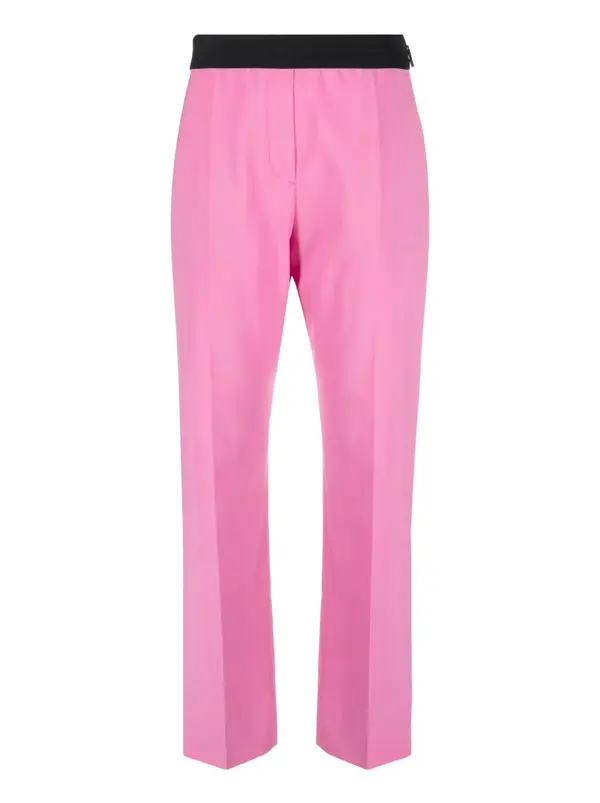MSGM Logo-waistband Tapered Trousers - Pink