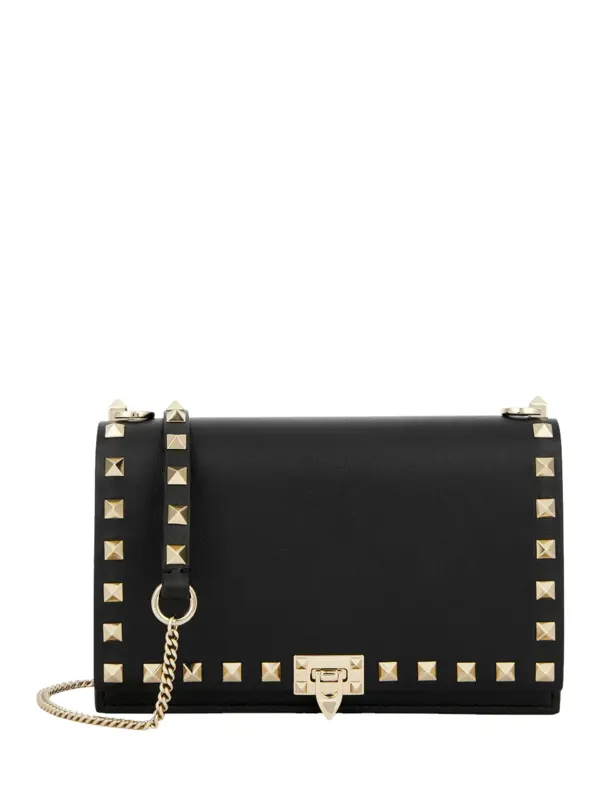 Valentino Garavani Rockstud Leather Pouch - Black