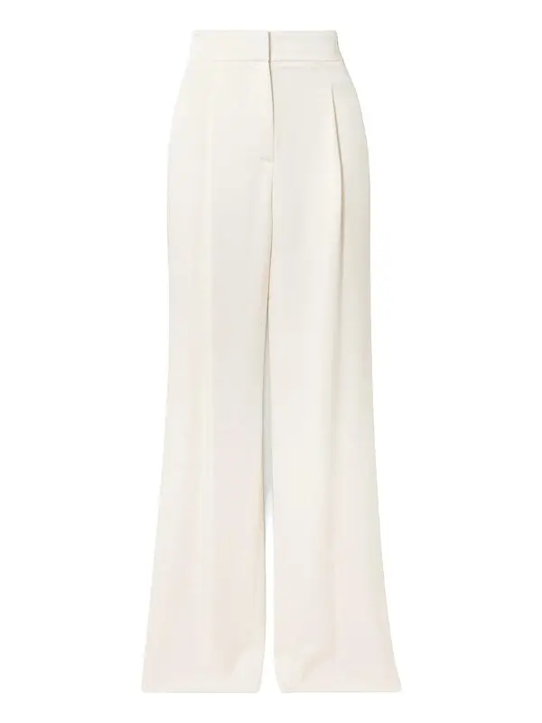 Veronica Beard Robinne Wide-leg Pants - White