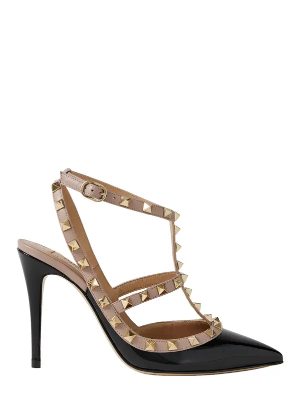 Valentino Garavani Rockstud 100 Two-tone Pumps - Black