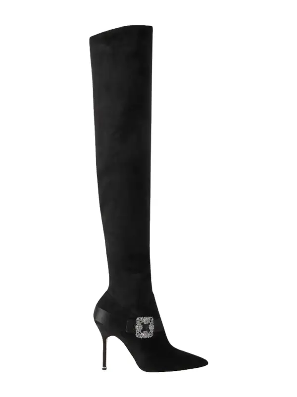 Manolo Blahnik Plinianuthi 105 Over-the-knee Boots - Black