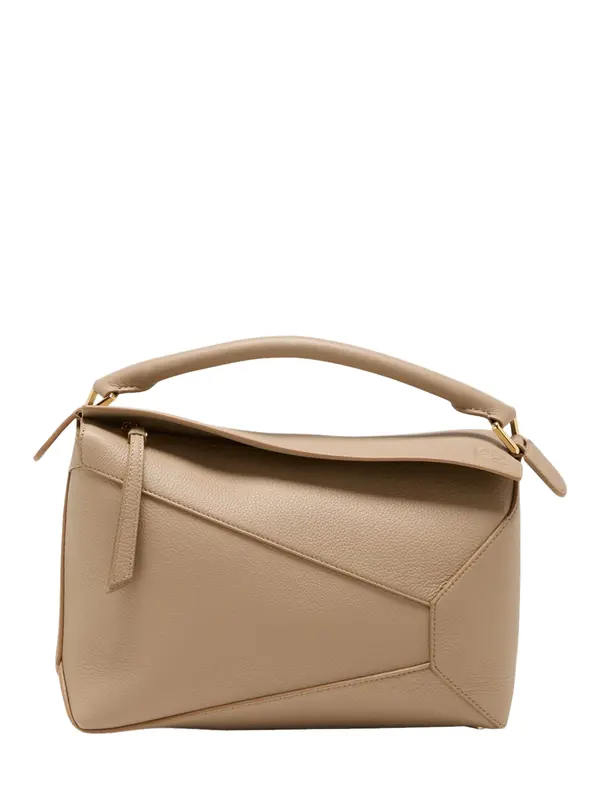 Loewe Puzzle Edge Medium Top-handle Bag - Sand