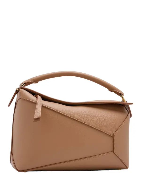 Loewe Puzzle Edge Medium Top-handle Bag - Toffee