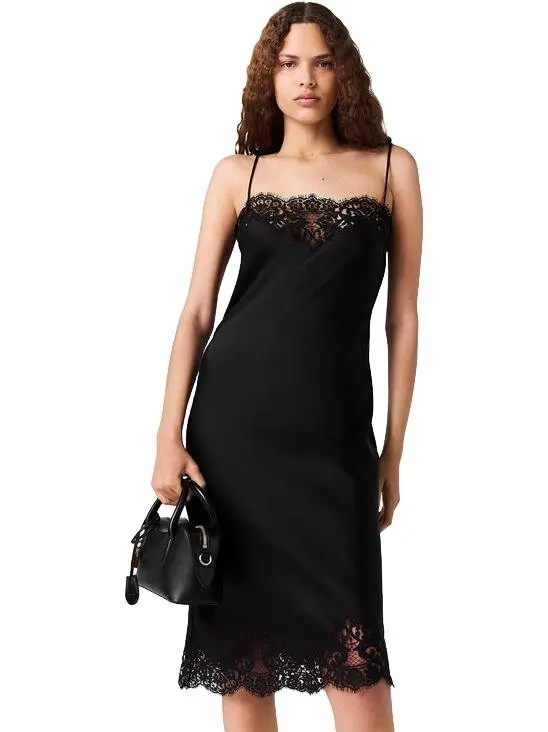 Stella McCartney Sleeveless Lace-trimmed Midi Dress - Black