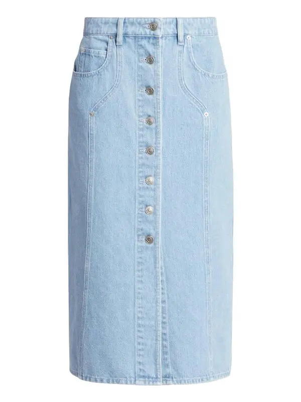 Isabel Marant Étoile Vandy Denim Button-front Skirt - Light Blue