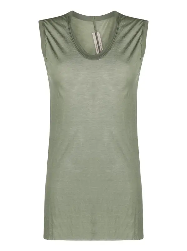 Rick Owens Sleeveless V-neck Tank Top - Green
