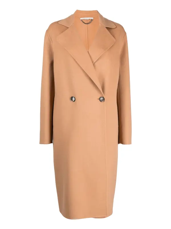 Stella McCartney Double-breasted Wool Coat - Brown