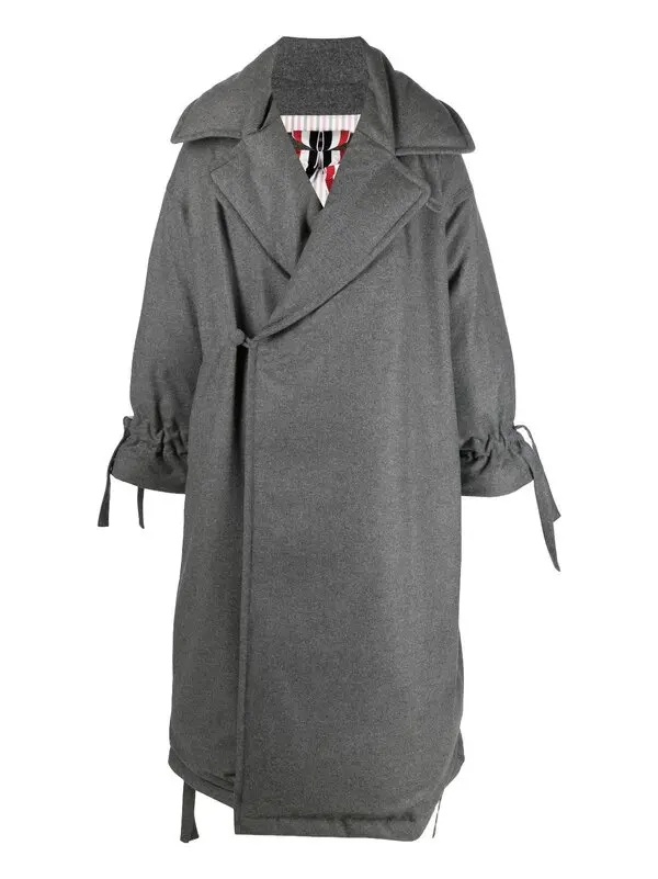 Thom Browne Padded Off-centre Button Coat - Grey