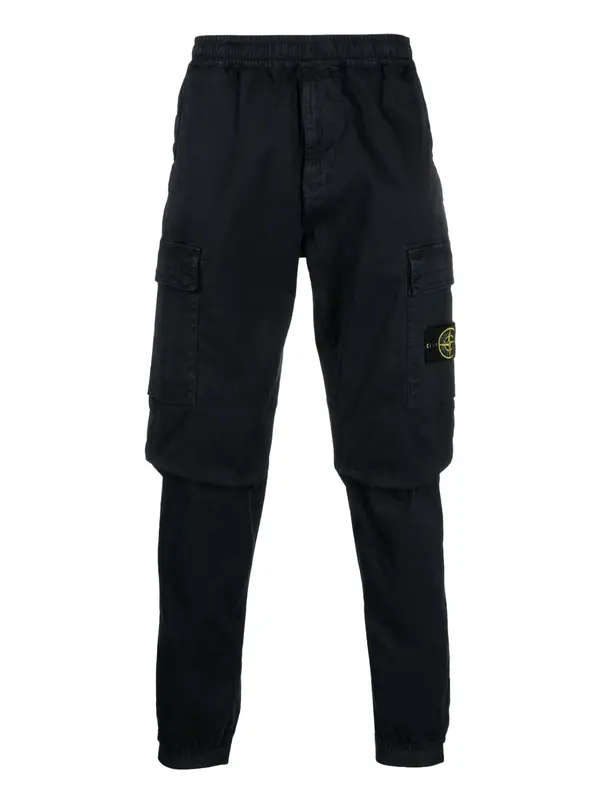 Stone Island Compass Patch Cargo Trousers - Blue
