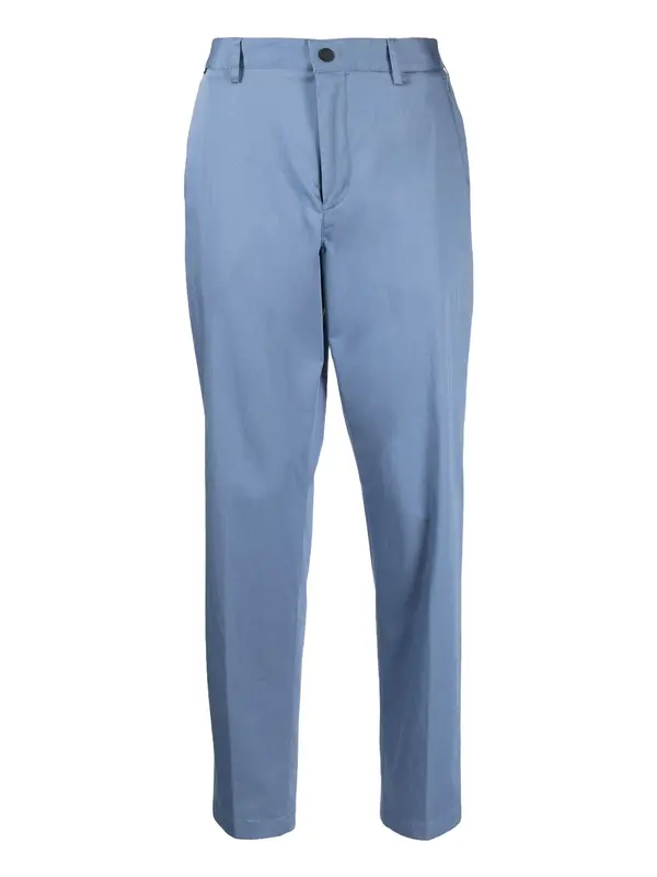 BOSS Tailored Trousers With Logo Patch - Blue