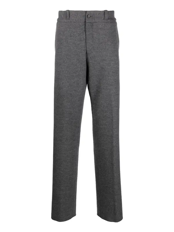 LANVIN High-rise Straight-leg Trousers - Grey