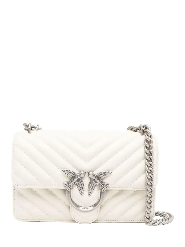 Pinko Mini Love One Cross Body Bag - Neutrals