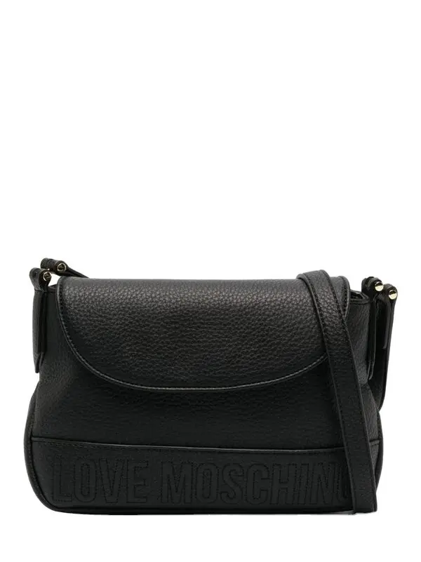 Moschino Logo-embossed Crossbody Bag - Black