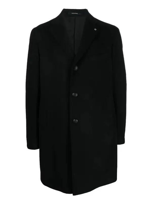 Tagliatore Single-breasted Cashmere Coat - Black