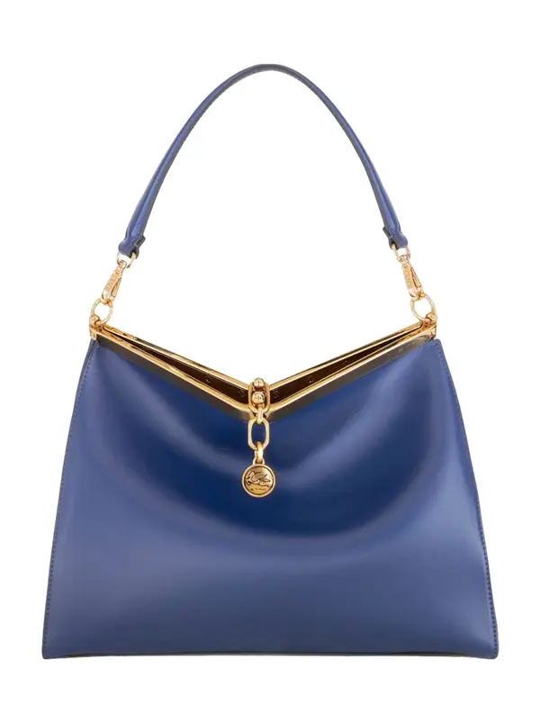 Etro Vela Leather Shoulder Bag - Blue