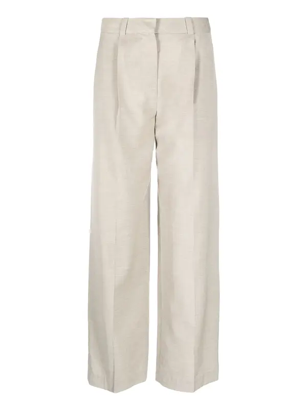 LOW CLASSIC High-waisted Pleated Trousers - Neutrals