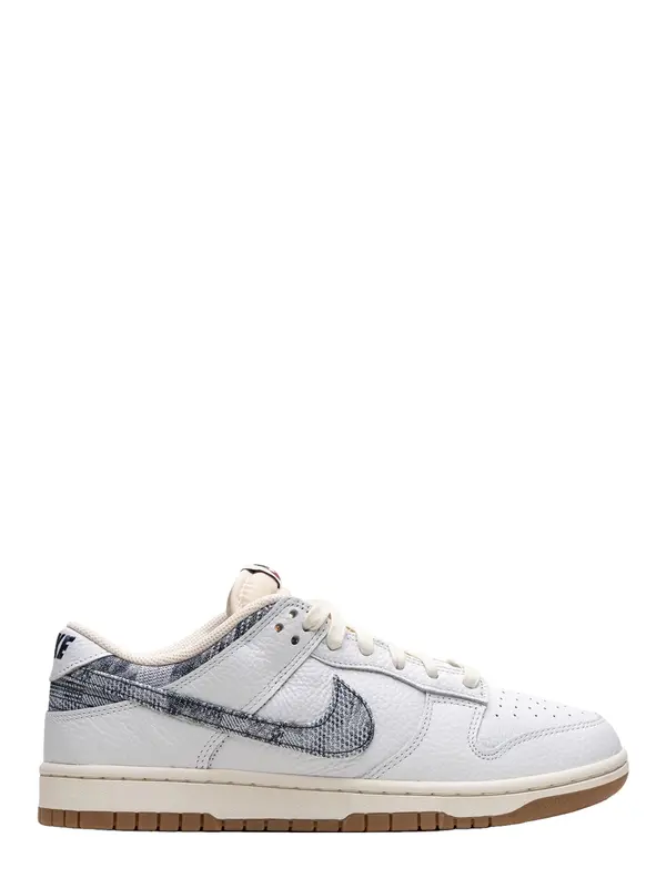 Nike Dunk Low Washed Denim Sneakers - White