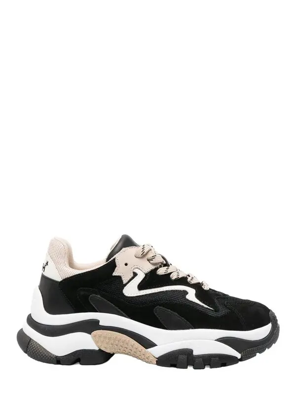 Ash Panelled Low-top Sneakers - Black