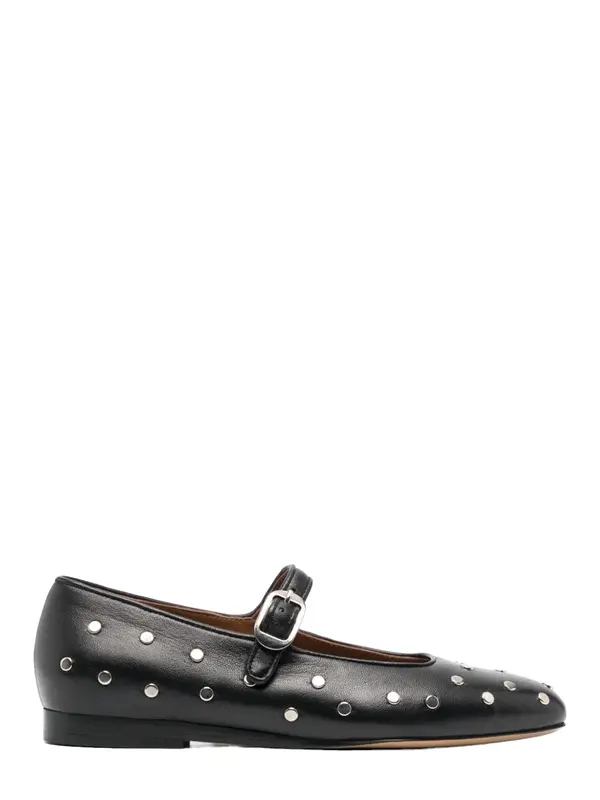 Le Monde Beryl Mary Jane Studded Ballerina Shoes - Black