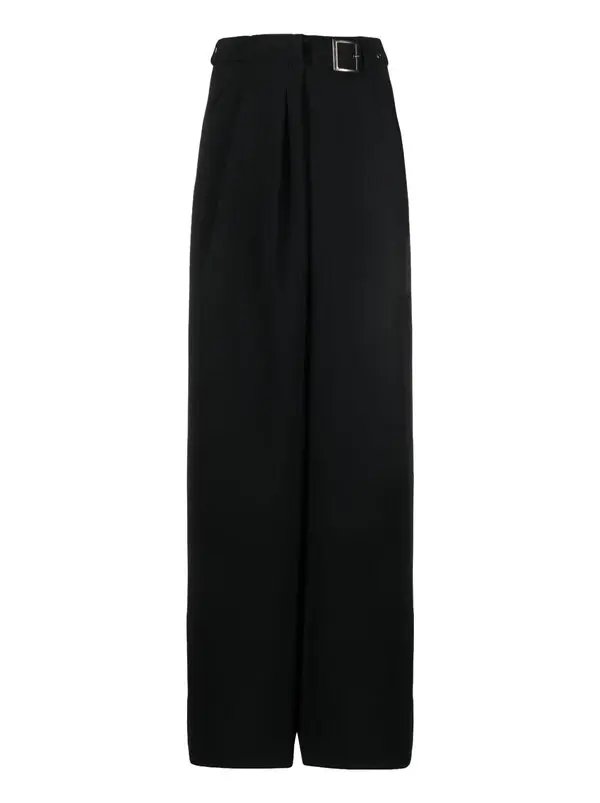 Alberta Ferretti Wide-leg Belted Trousers - Black