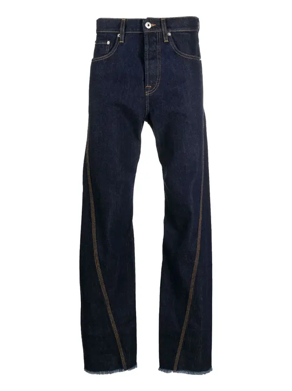LANVIN Mid-rise Straight-leg Jeans - Blue
