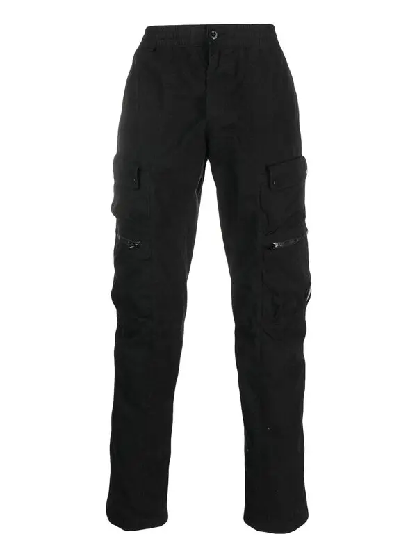 C.P. COMPANY Logo Patch Cargo Pants - Black