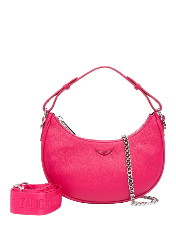 Zadig&Voltaire Leather Crossbody Bag With Logo Plaque - Pink
