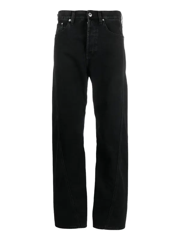 LANVIN Twisted Straight-leg Jeans - Black