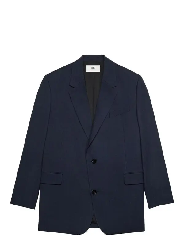 Ami Single-breasted Blazer - Blue