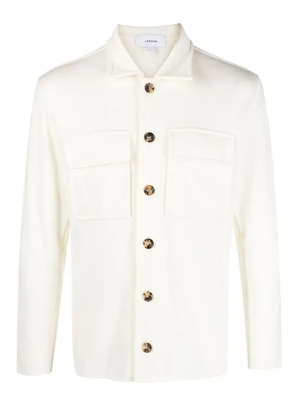 LARDINI Wool Shirt Jacket - Neutrals