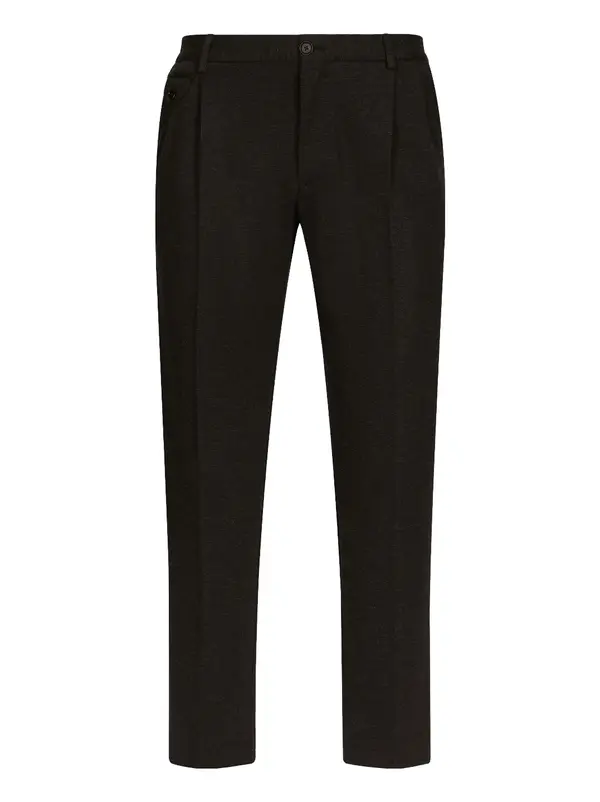 Dolce & Gabbana Pressed-crease Tailored Trousers - Black