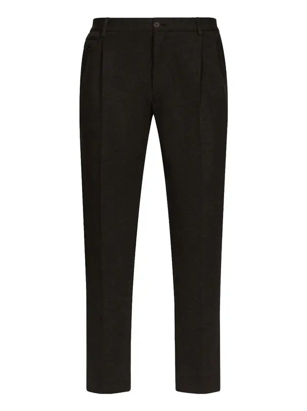 Dolce & Gabbana Pressed-crease Tailored Trousers - Black
