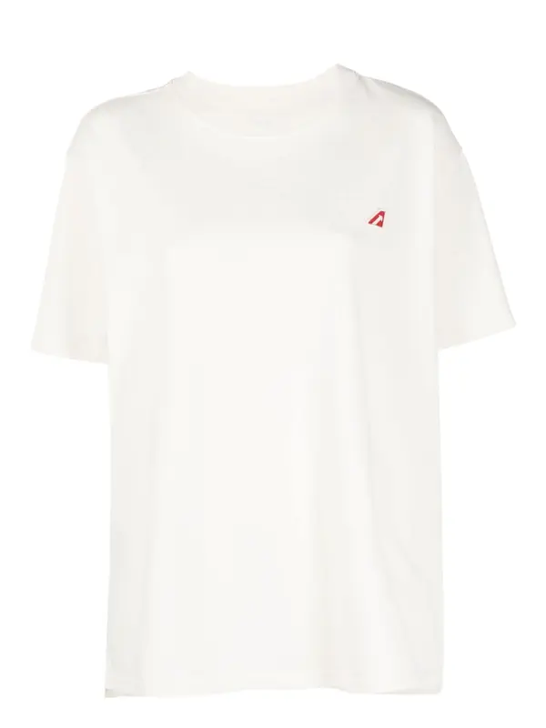 AUTRY Logo-patch Cotton T-shirt - White