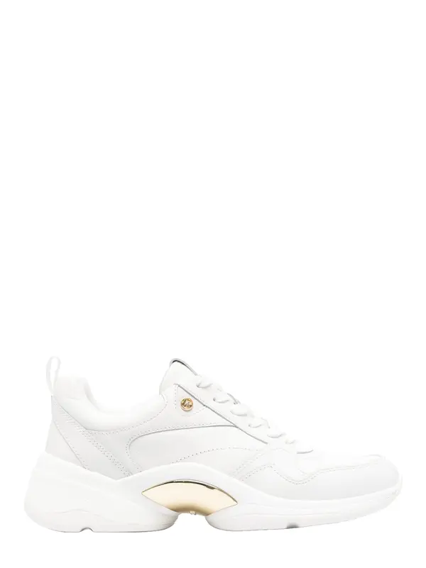 Michael Kors Logo-plaque Lace-up Sneakers - White