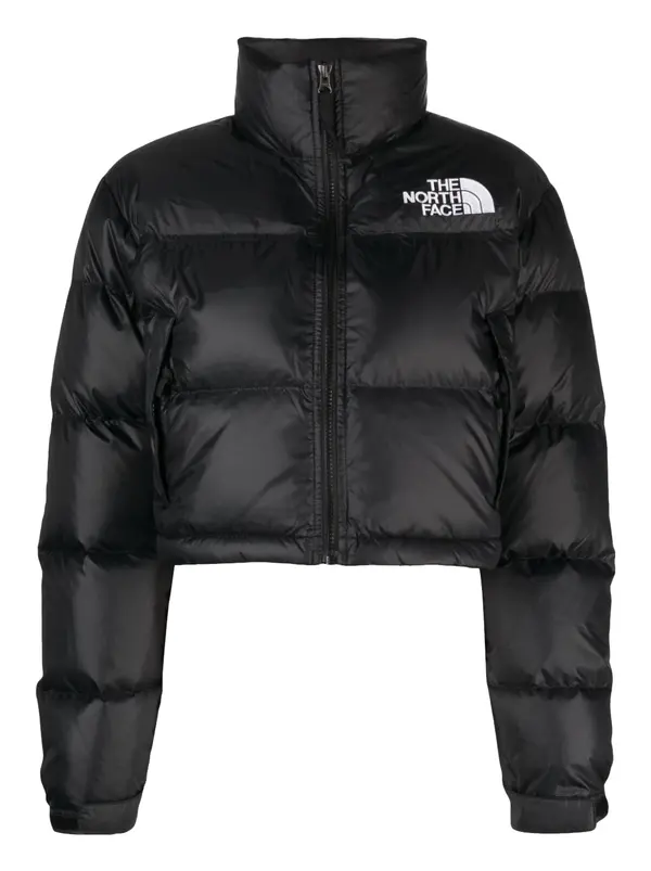The North Face Nuptse Padded Cropped Jacket - Black