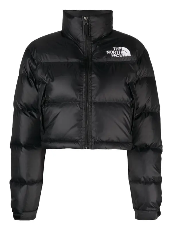 The North Face Nuptse Padded Cropped Jacket - Black