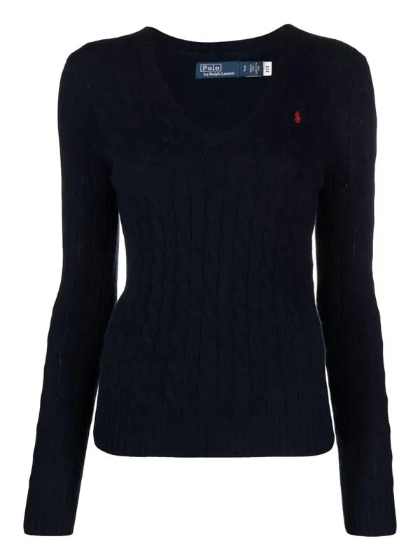Polo Ralph Lauren Polo Pony Cable Knit Jumper - Blue