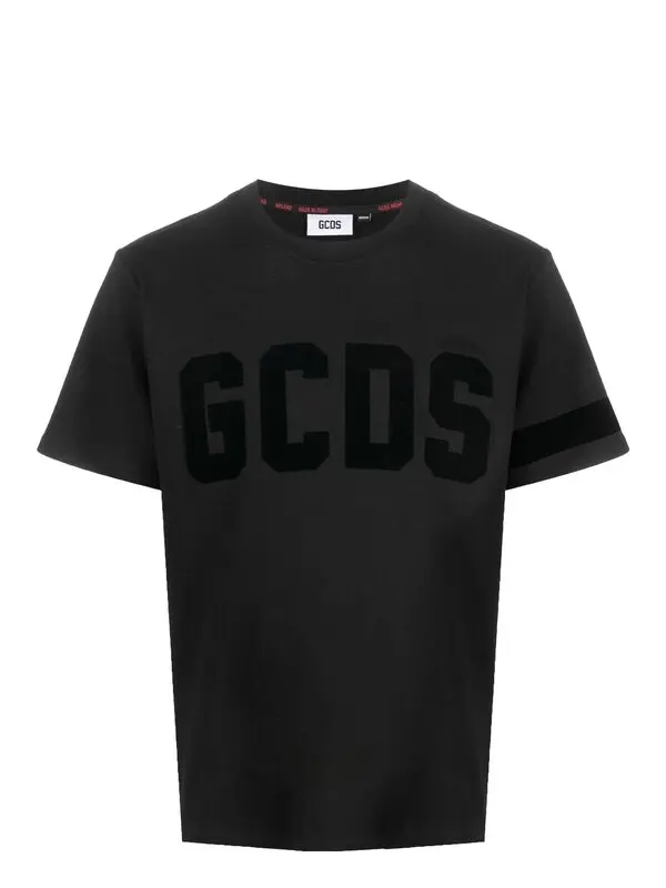 Gcds Logo-print Cotton T-shirt - Black