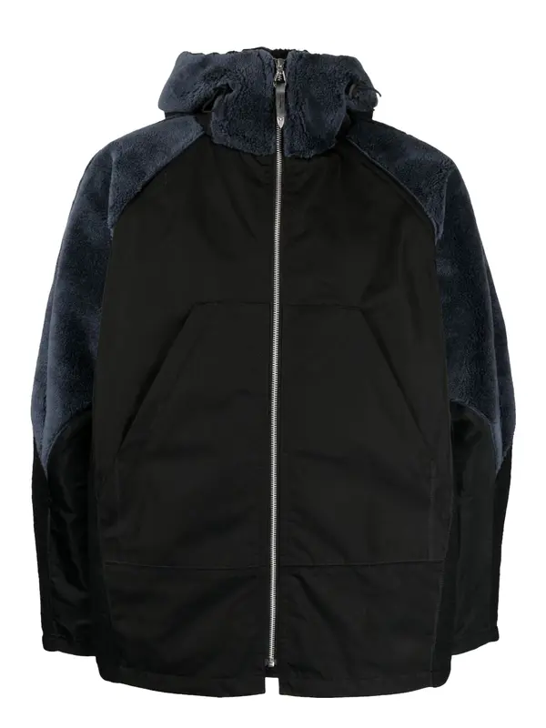 Toga Faux-fur Trimmed Hooded Jacket - Black