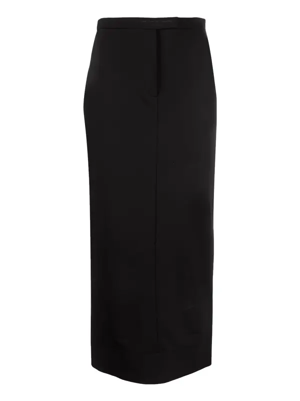 Alexander Wang Logo-embroidered Pencil Skirt - Black