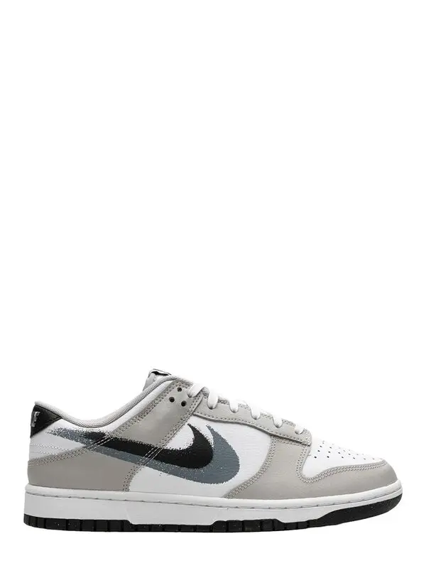 Nike Dunk Low Stencil Swoosh Sneakers - White