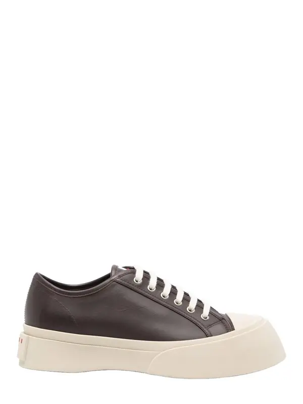 Marni Leather Flatform Sneakers - Brown
