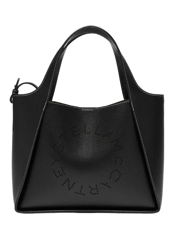 Stella McCartney Logo Grainy Alter Mat Crossbody Bag - Black